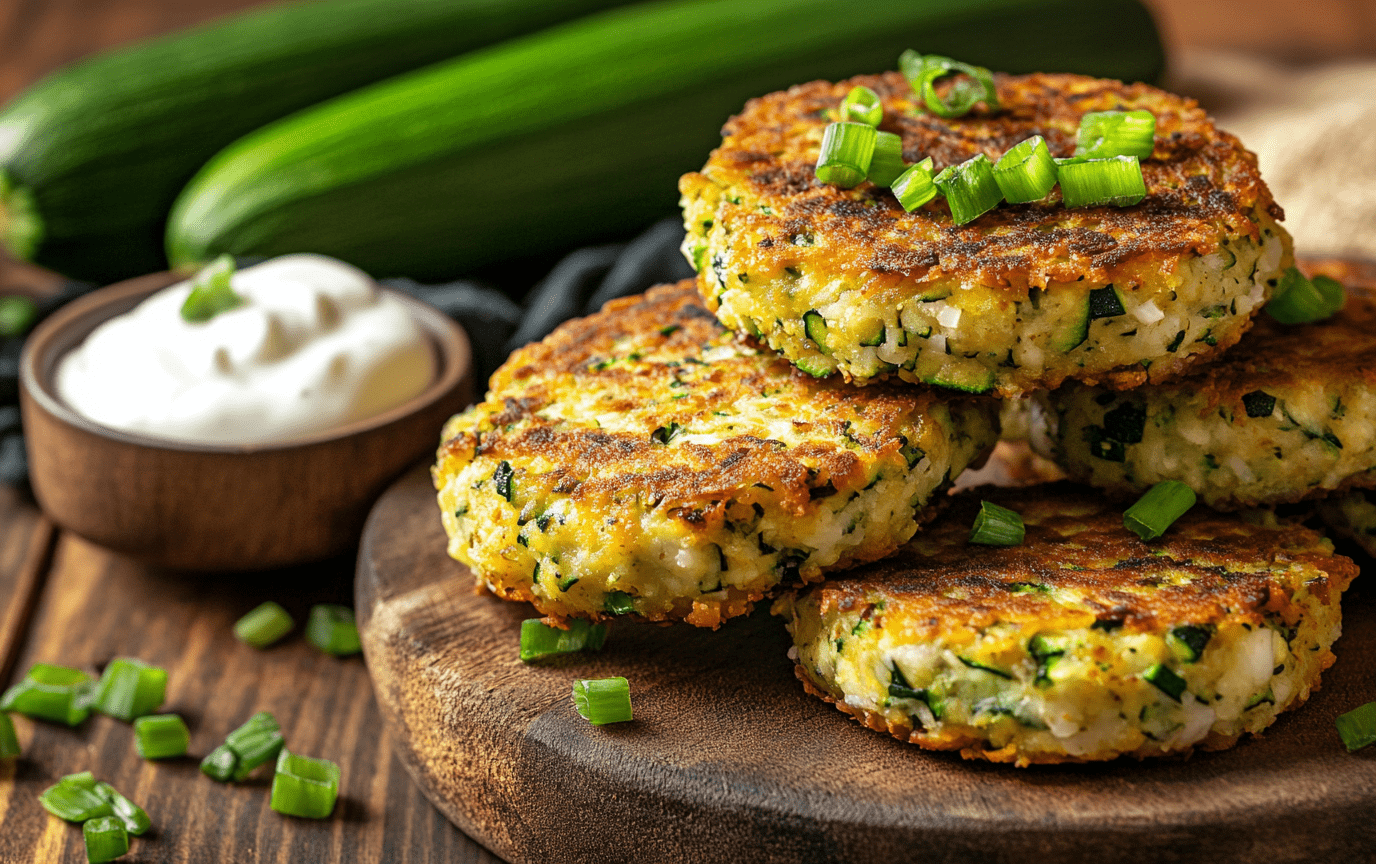 Delicious Vegan Zucchini Patties - Light Orange Bean