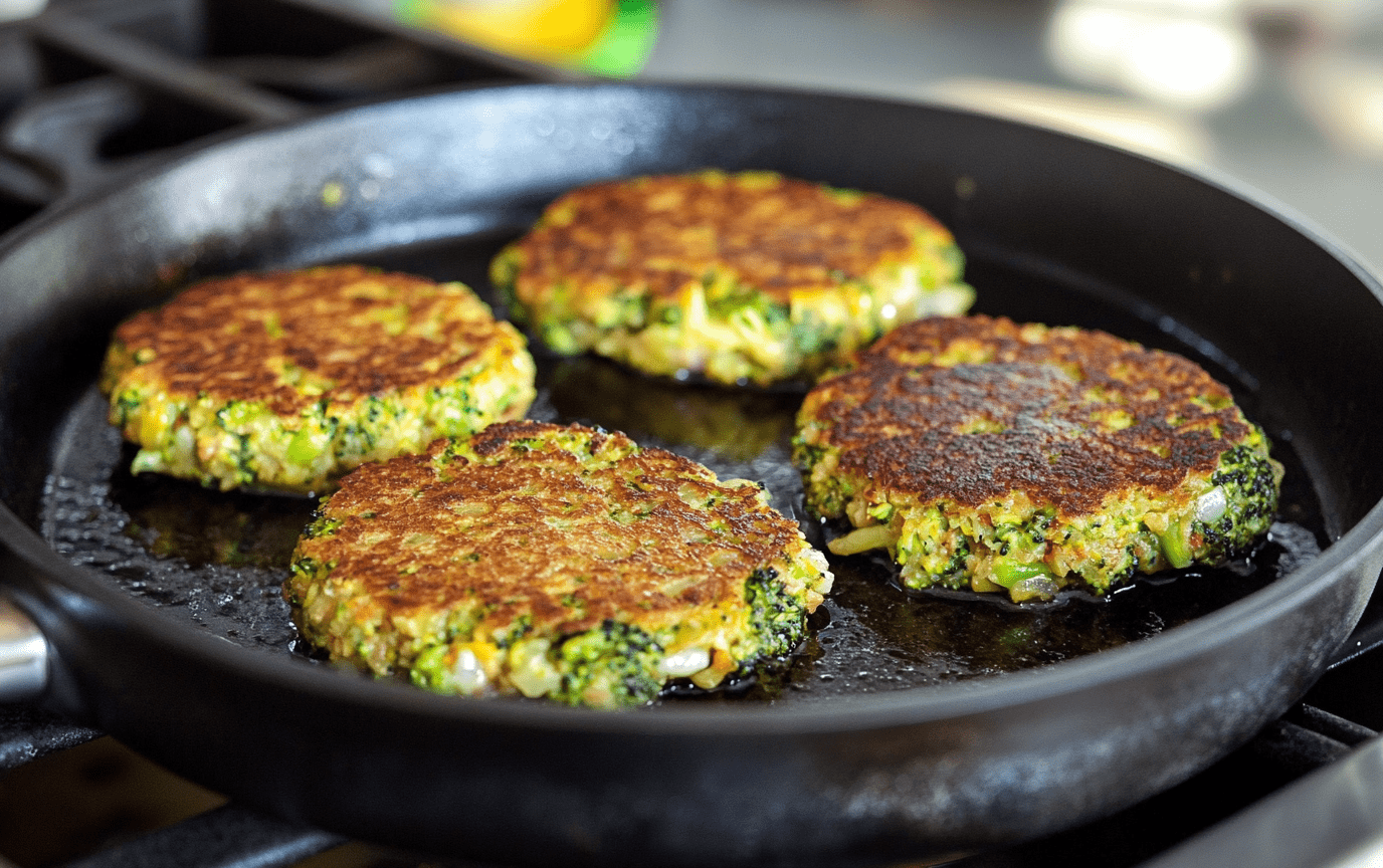 Cheesy Broccoli Patties - Light Orange Bean