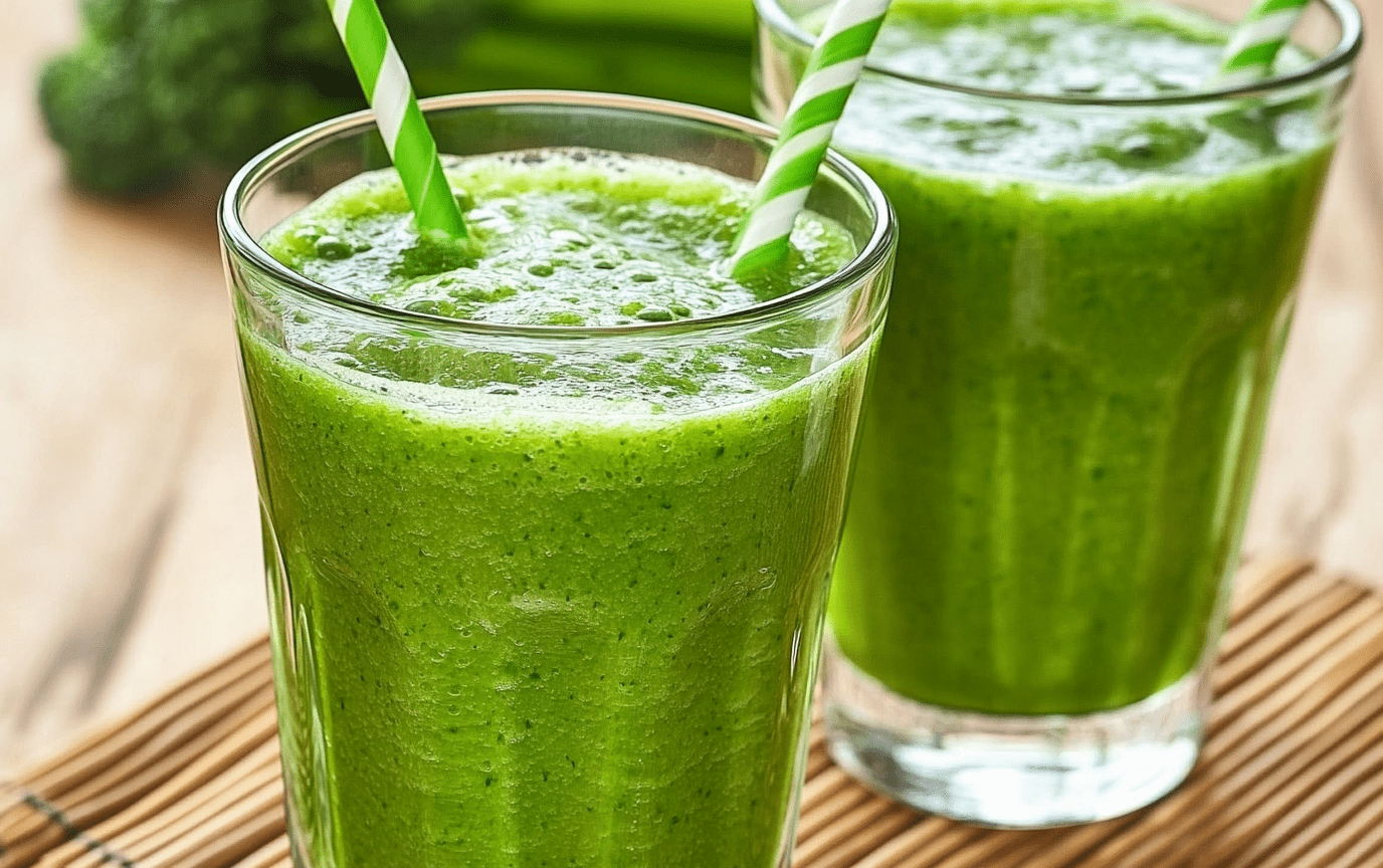 Easy Green Celery Smoothie - Light Orange Bean