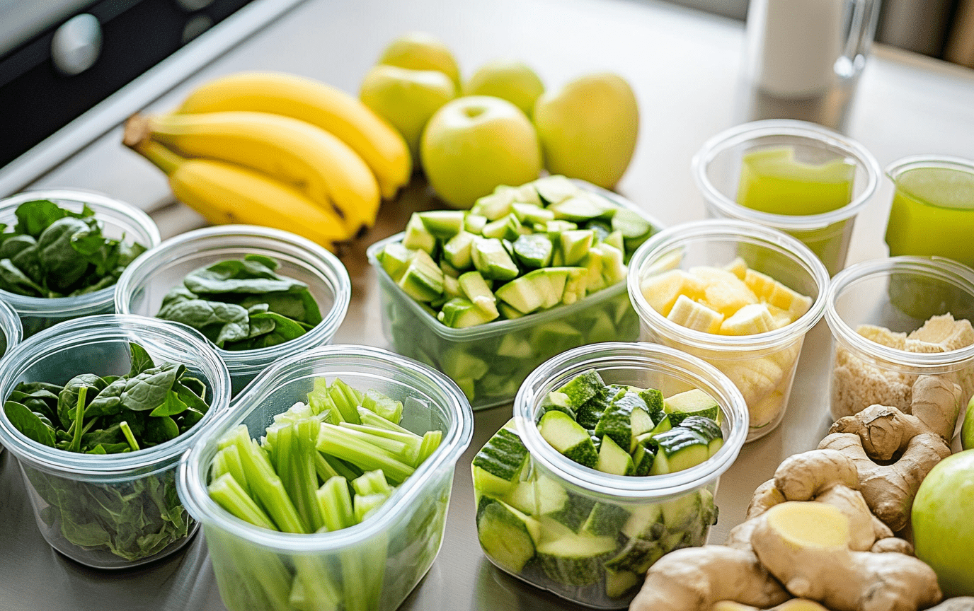 Easy Green Celery Smoothie - Light Orange Bean