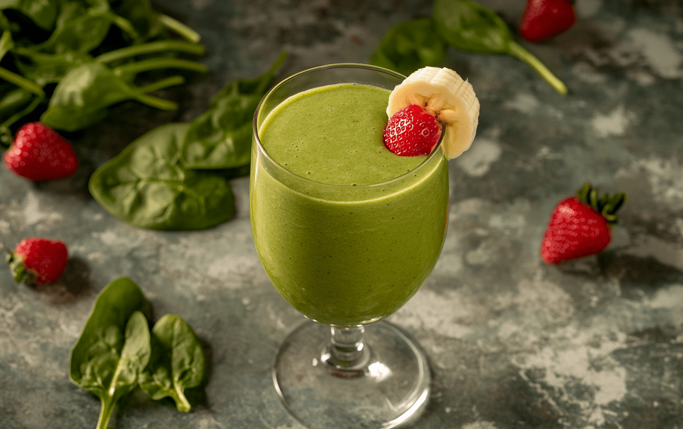Easy Berry Banana Spinach Smoothie - Light Orange Bean