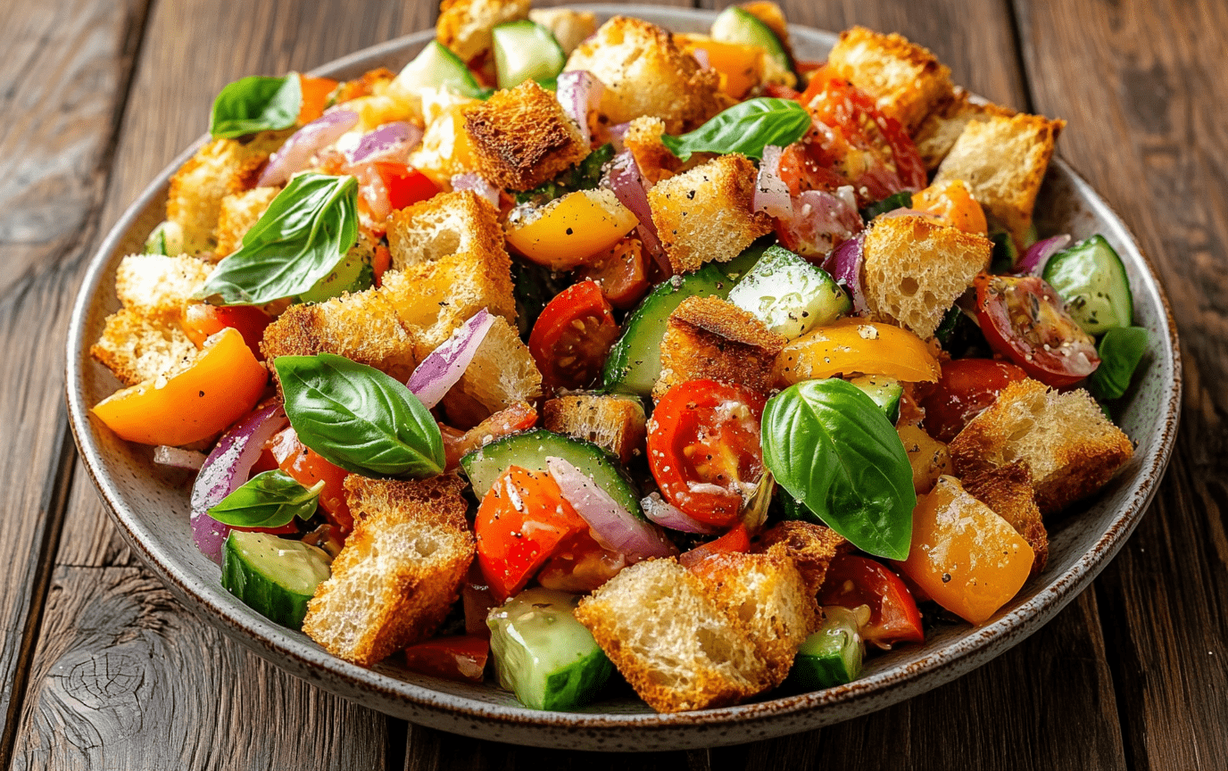 Best Summer Bread Salad - Light Orange Bean