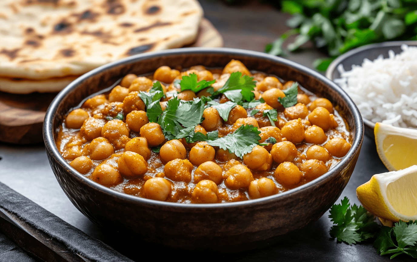 Quick Chickpea Curry - Light Orange Bean