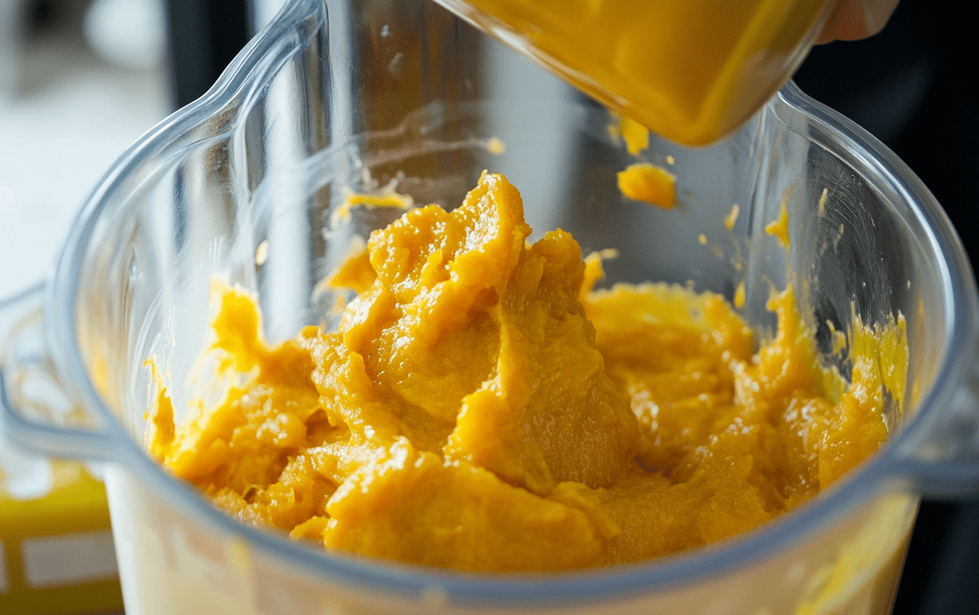 Vegan Creamy Butternut Squash Pudding - Light Orange Bean