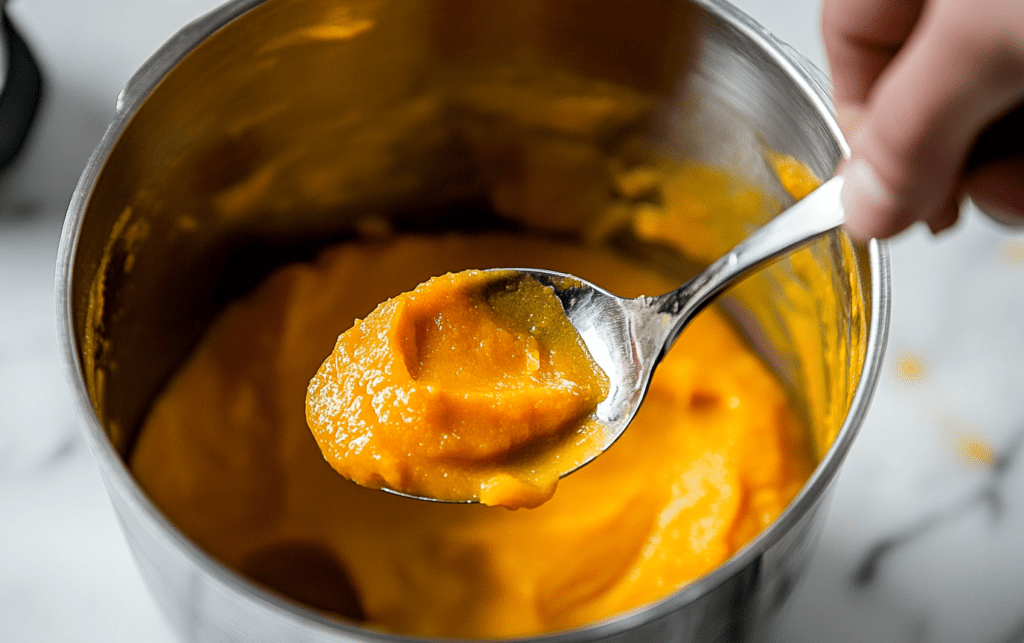 Vegan Creamy Butternut Squash Pudding - Light Orange Bean