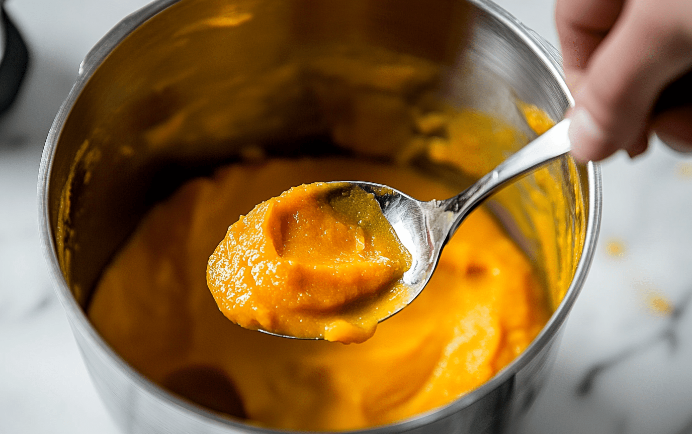 Vegan Creamy Butternut Squash Pudding - Light Orange Bean