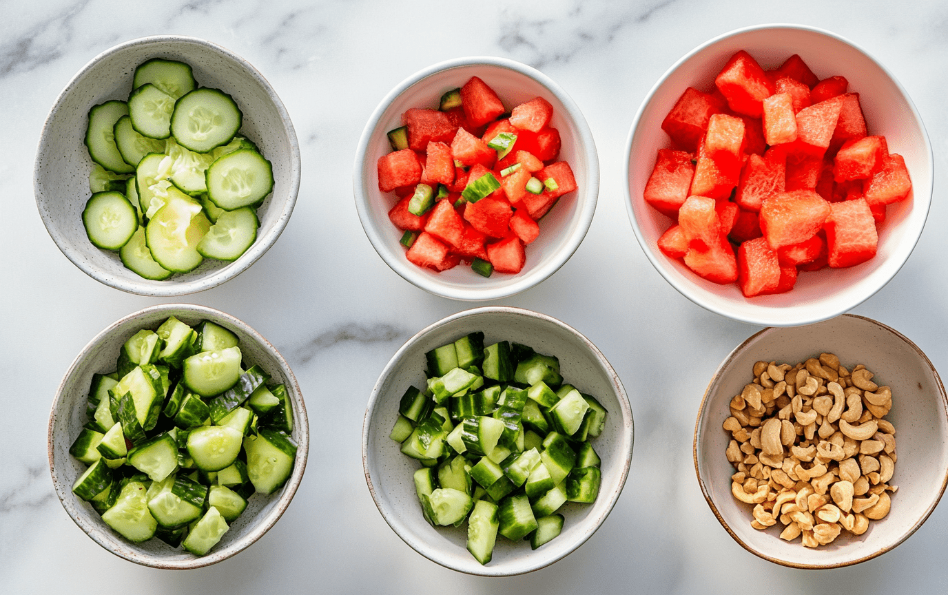 Refreshing Watermelon Poke Bowl - Light Orange Bean