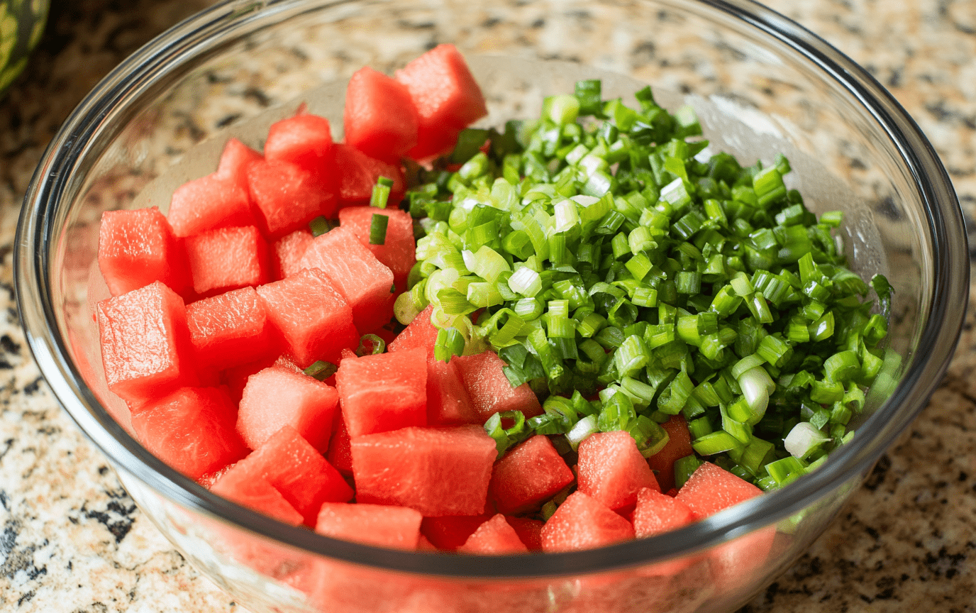 Refreshing Watermelon Poke Bowl - Light Orange Bean