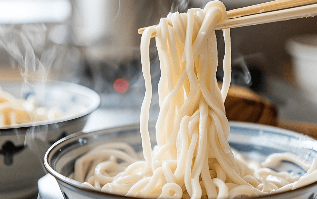 Simple Udon Noodle Soup - Light Orange Bean
