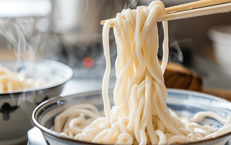 Simple Udon Noodle Soup - Light Orange Bean