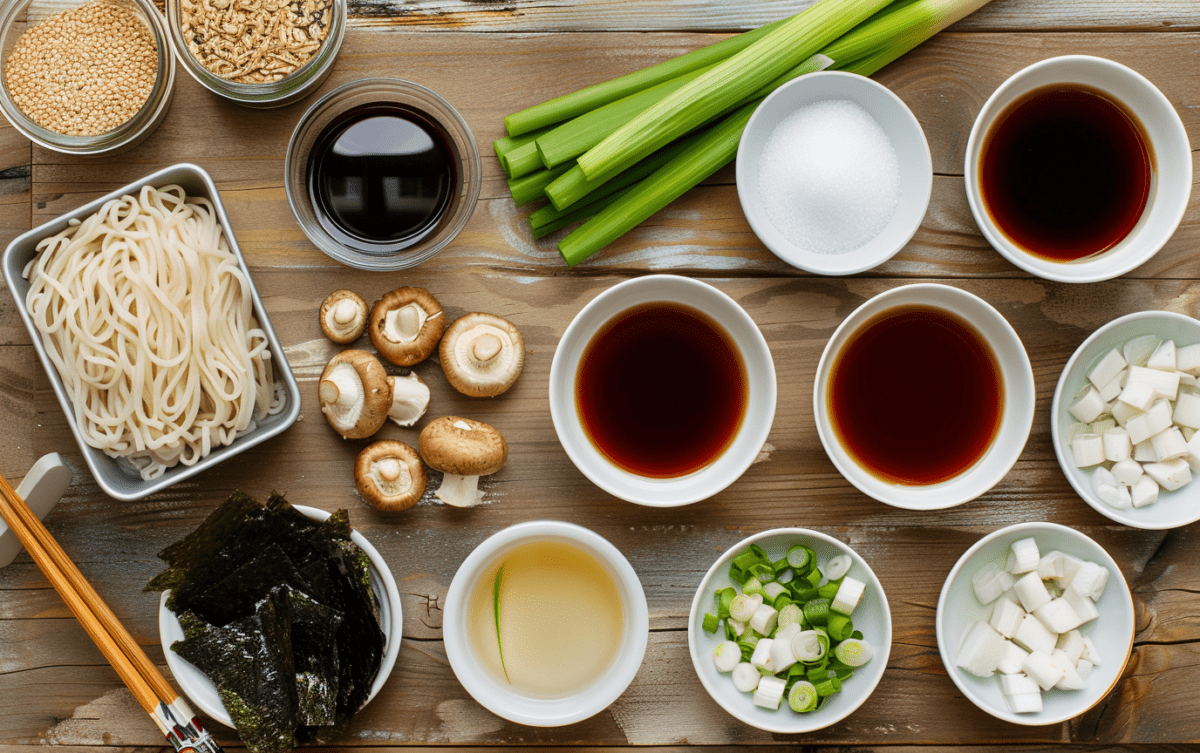 Simple Udon Noodle Soup - Light Orange Bean