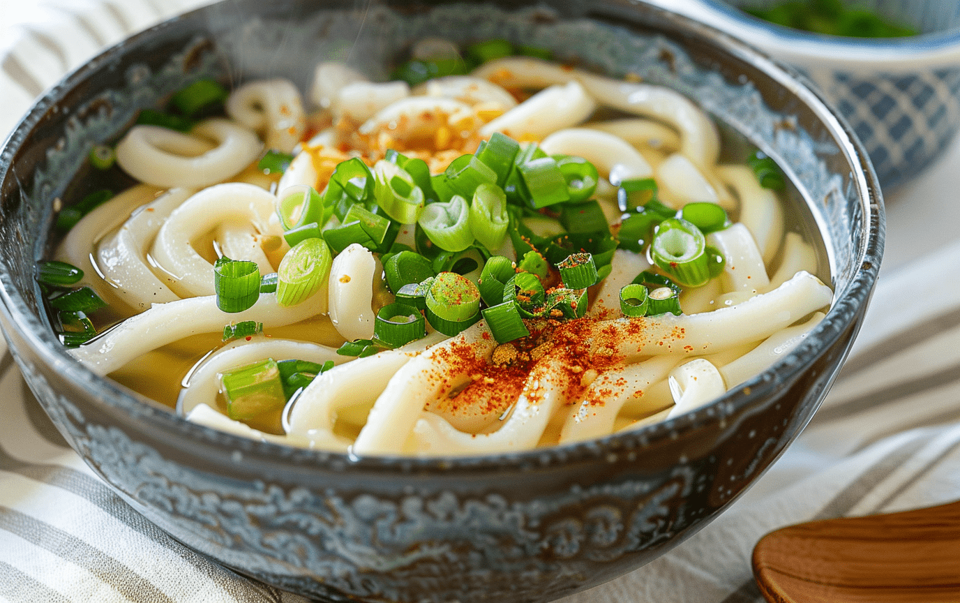 Simple Udon Noodle Soup - Light Orange Bean