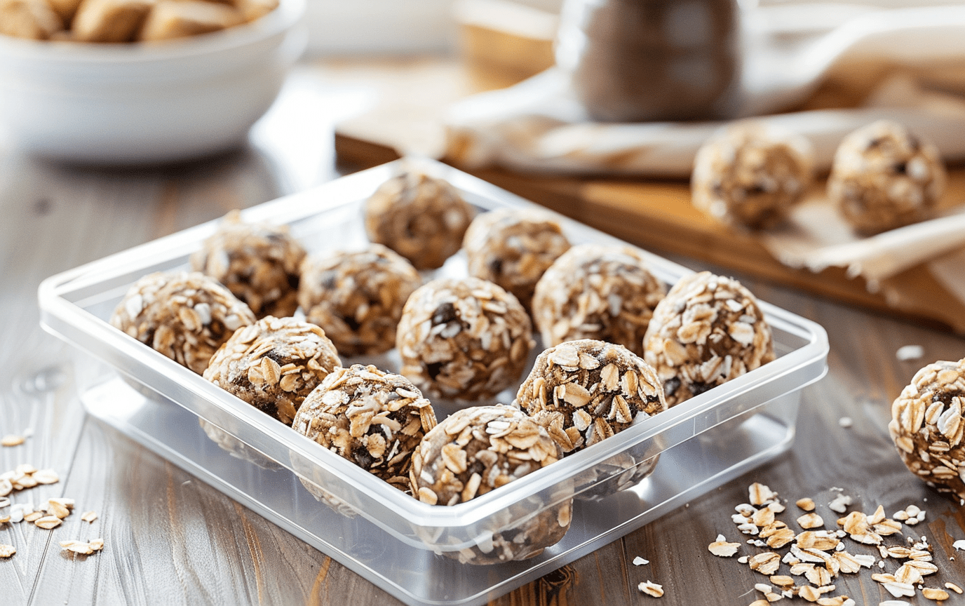 No-Bake Oatmeal Energy Bites - Light Orange Bean