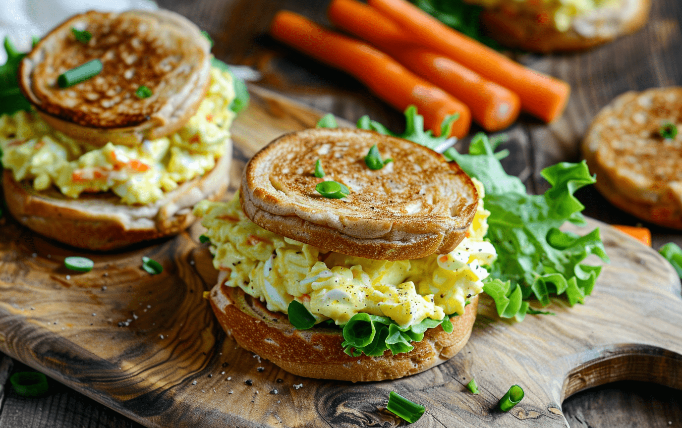 Egg Salad Muffin Delight - Light Orange Bean