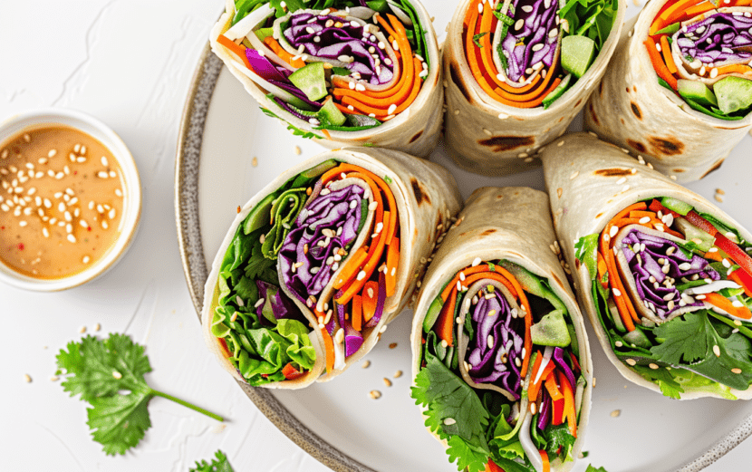 Colorful Veggie Wraps - Light Orange Bean