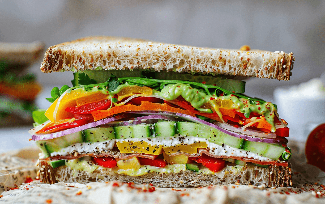 Ultimate Veggie Delight Sandwich - Light Orange Bean