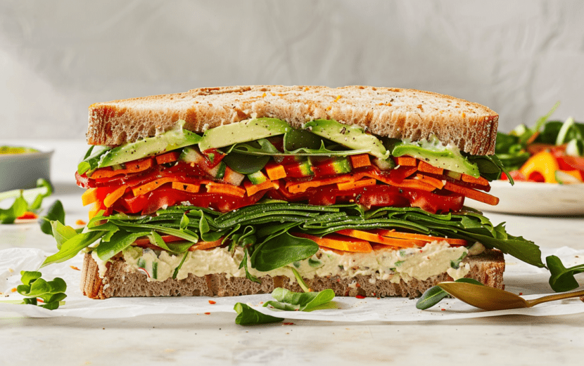 Ultimate Veggie Delight Sandwich - Light Orange Bean