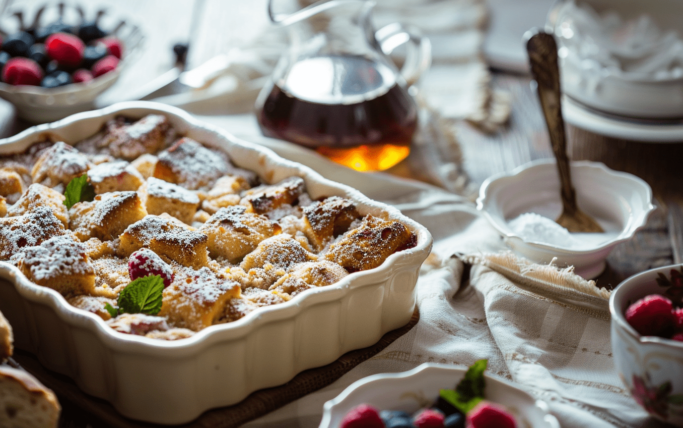 Vegan Breakfast Bread Pudding - Light Orange Bean