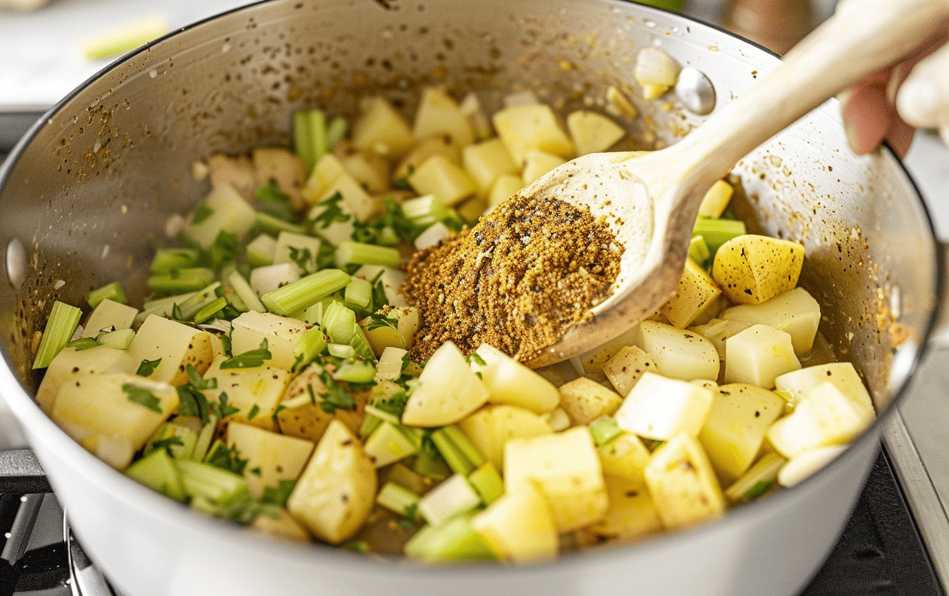 Vegan Roasted Poblano Corn Chowder - Light Orange Bean