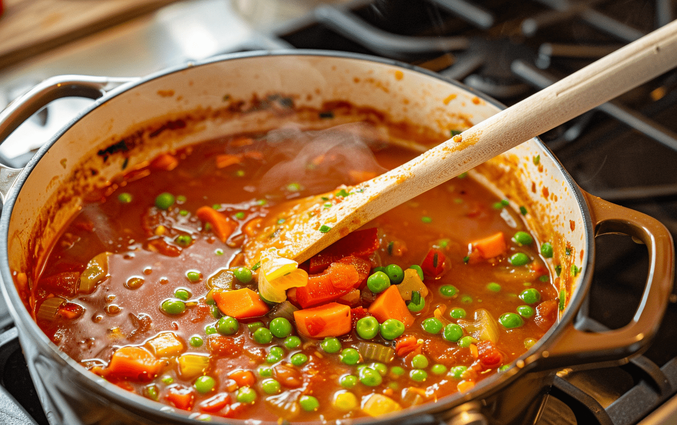 Hearty Vegan Veggie Stew - Light Orange Bean