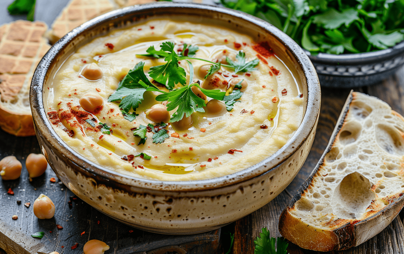 Perfect Creamy Vegan Chickpea Soup - Light Orange Bean