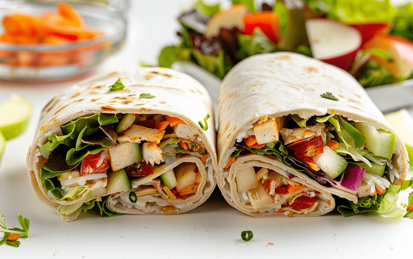 Perfect Spinach and Carrot Crunch Wrap - Light Orange Bean