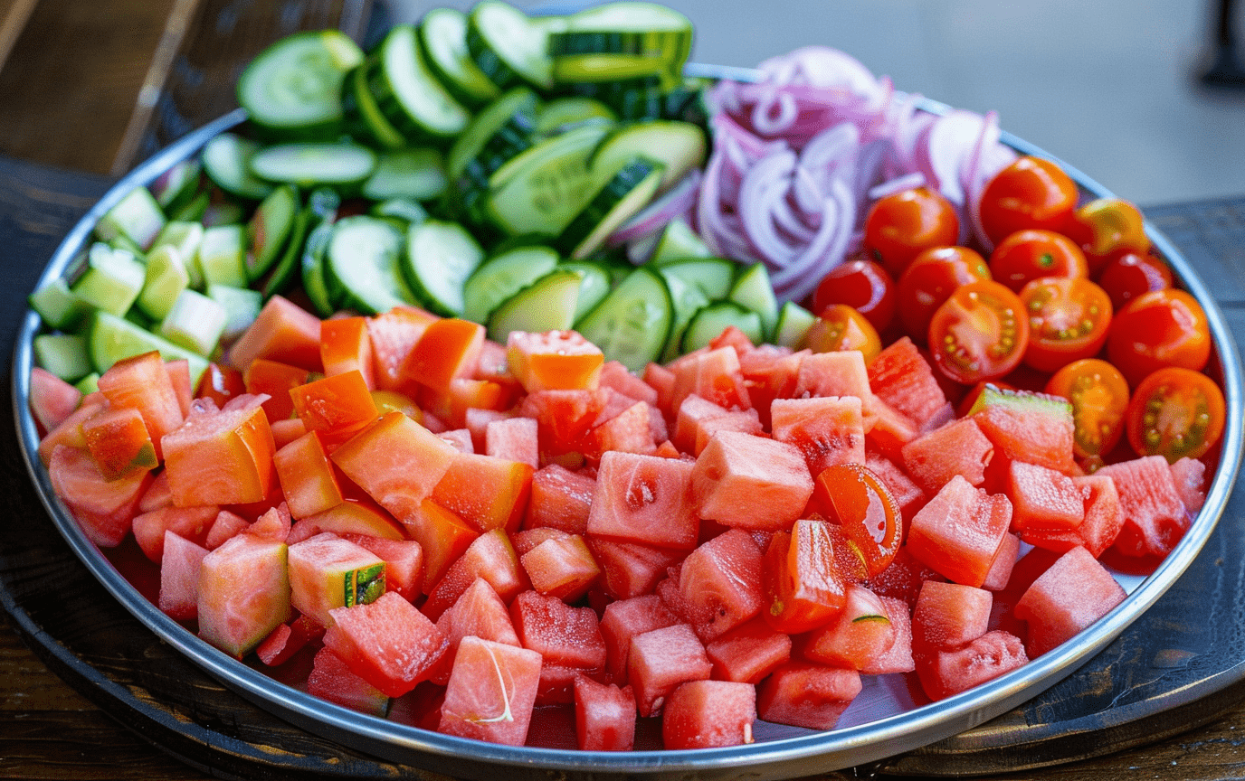 Grilled Cheese Halloumi and Watermelon Salad - Light Orange Bean