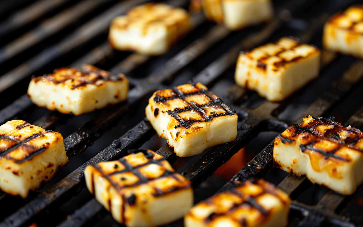 Grilled Cheese Halloumi and Watermelon Salad - Light Orange Bean