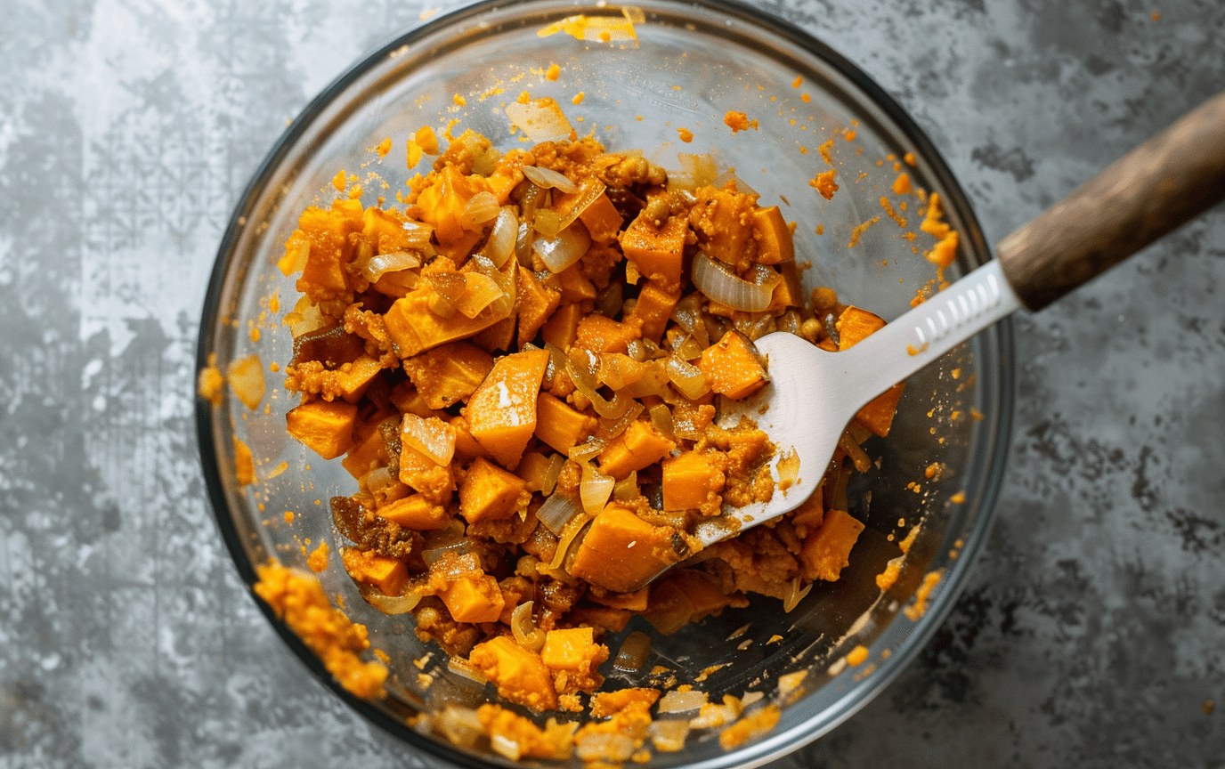 Vegan Sweet Potato Frittata - Light Orange Bean