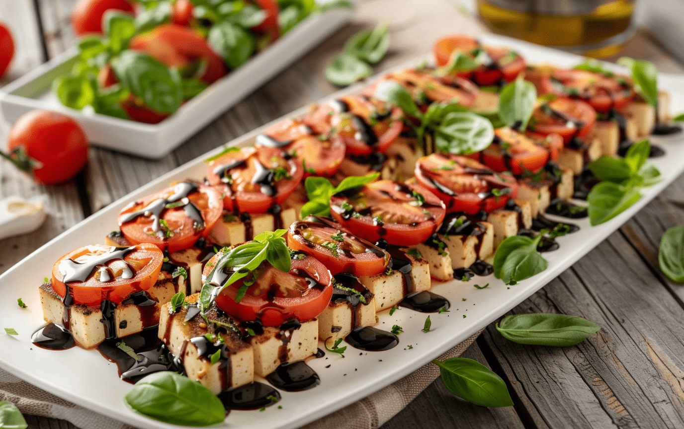 Delightful Vegan Tofu Caprese Salad - Light Orange Bean