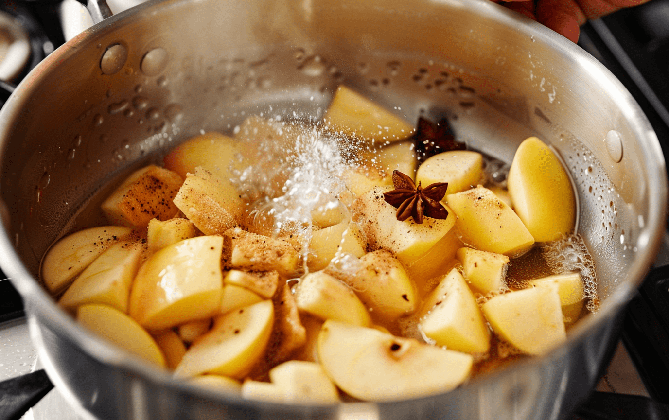 Spiced Apple Compote - Light Orange Bean