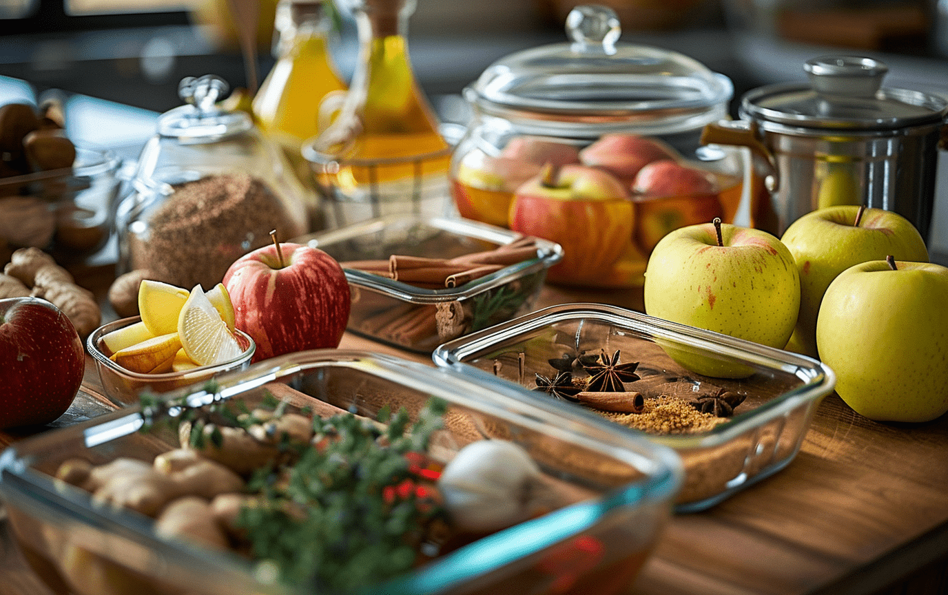 Spiced Apple Compote - Light Orange Bean