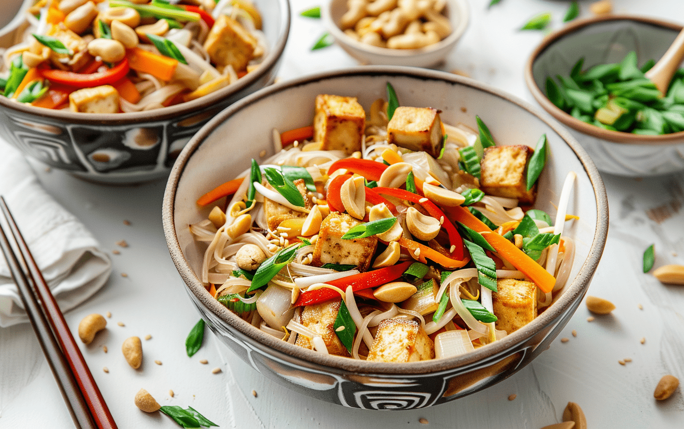 Stir-Fried Vermicelli Noodles Delight - Light Orange Bean