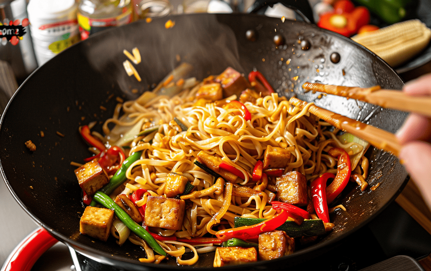 Stir-Fried Vermicelli Noodles Delight - Light Orange Bean