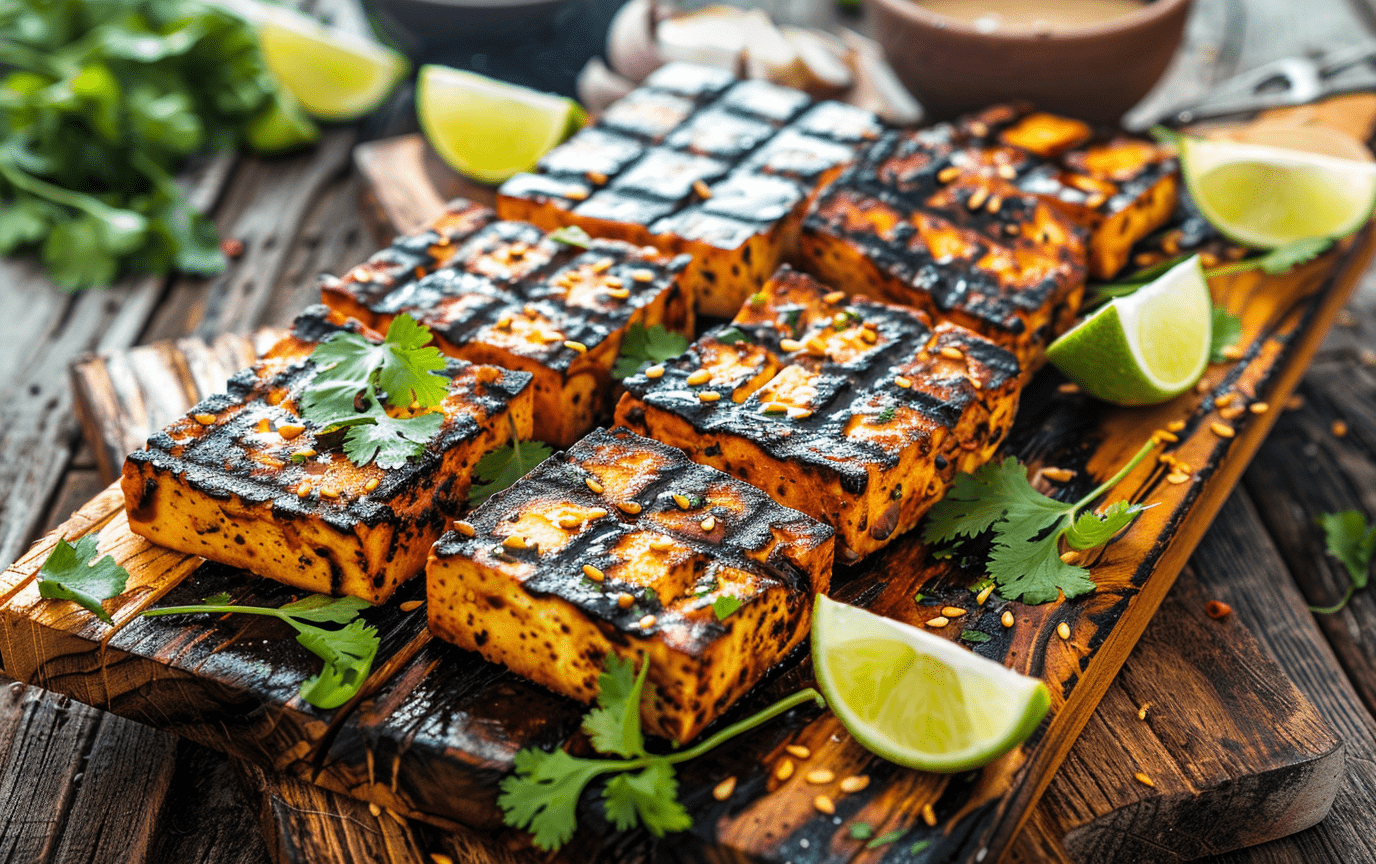 Charred Tofu Delight - Light Orange Bean
