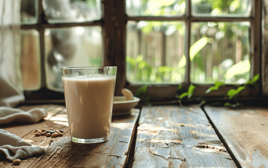 Homemade Black Bean and Soy Milk - Light Orange Bean