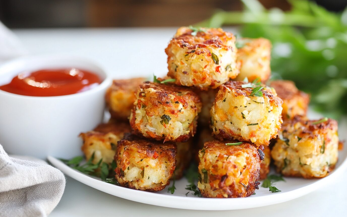 Baked Veggie Tots - Light Orange Bean
