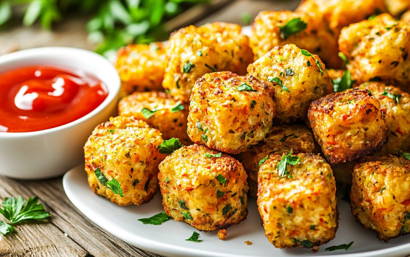 Baked Veggie Tots - Light Orange Bean