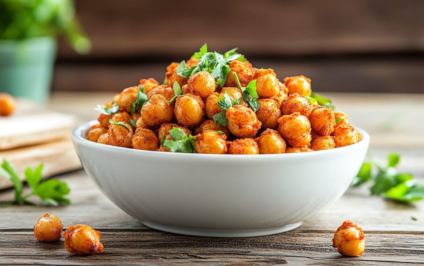 Crispy Spiced Chickpeas - Light Orange Bean