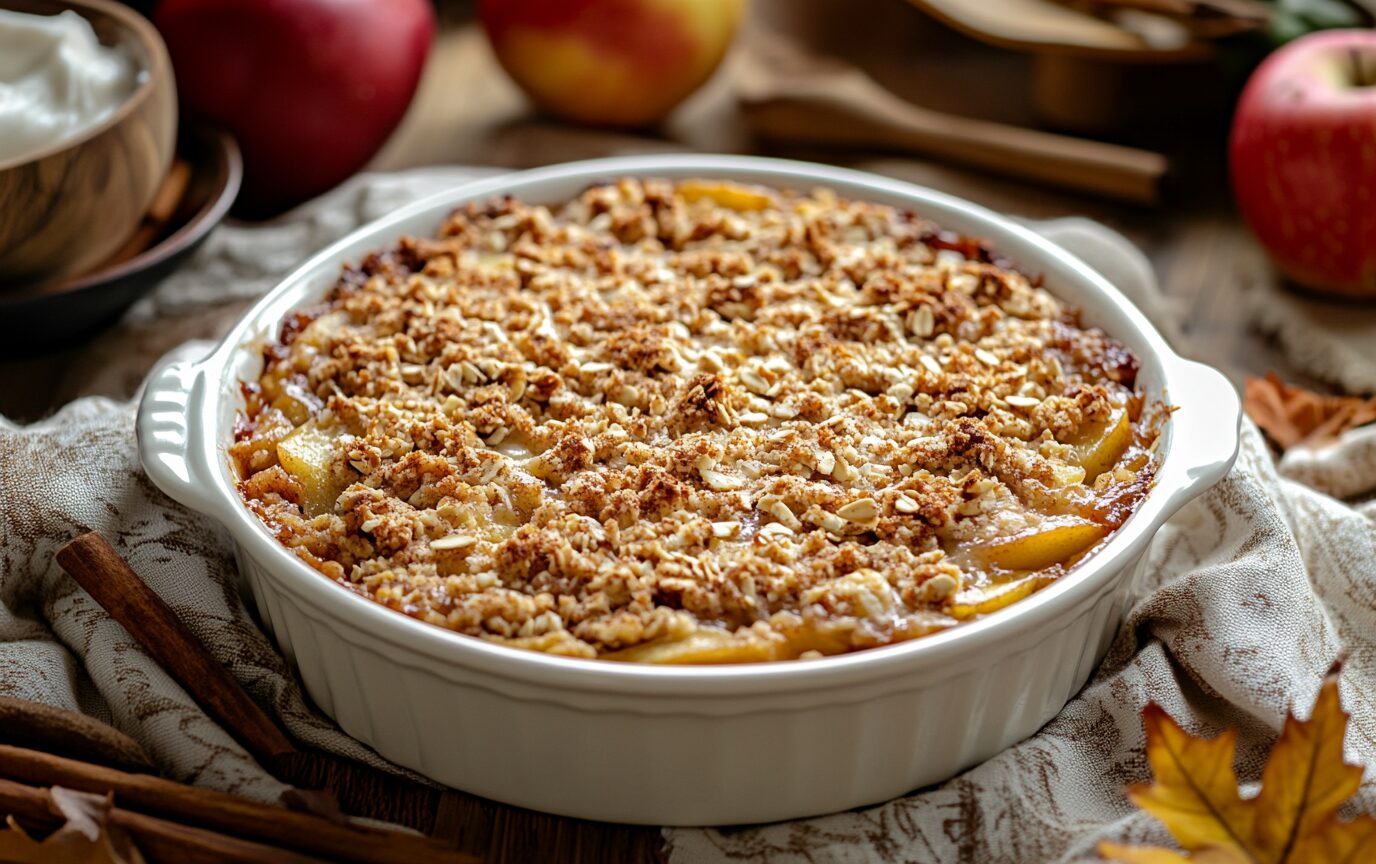 Quick Apple Crumble - Light Orange Bean