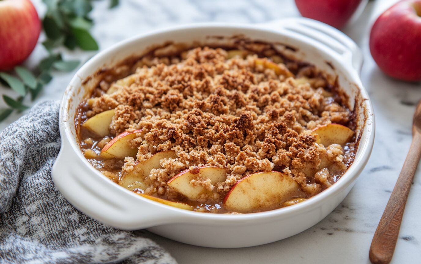 Quick Apple Crumble - Light Orange Bean