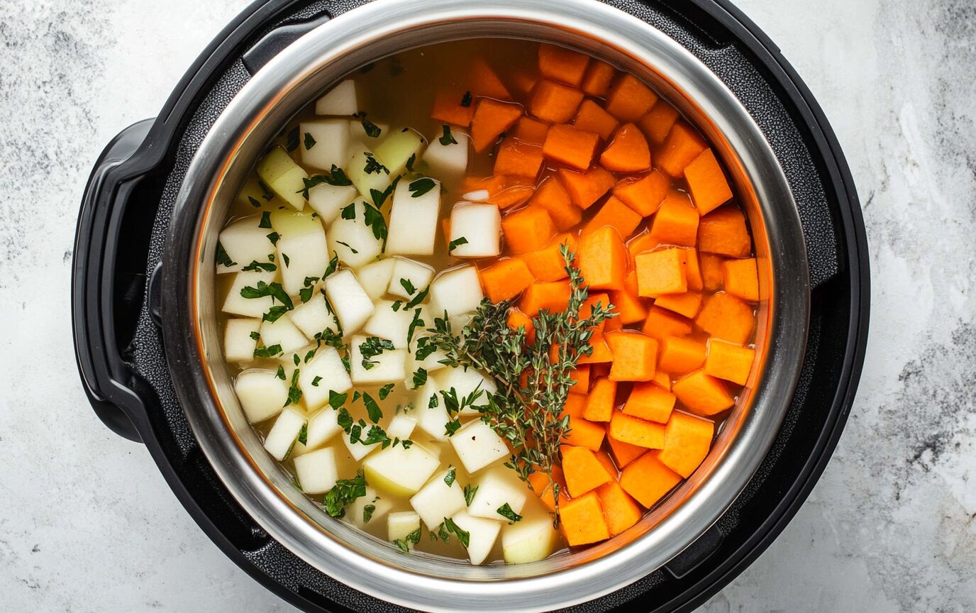 Instant Pot Sweet Potato Soup - Light Orange Bean