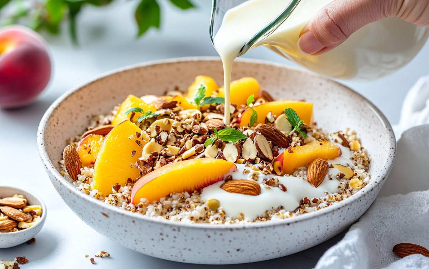 Nutty Bulgur Breakfast Bowl - Light Orange Bean
