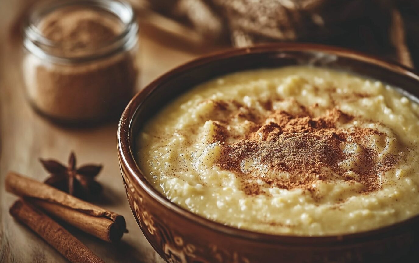 Creamy Vegan Cornmeal Porridge - Light Orange Bean