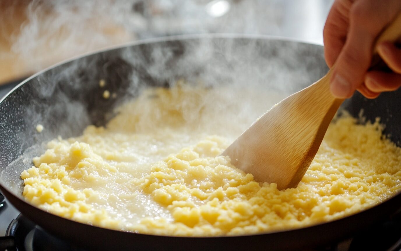 Creamy Vegan Cornmeal Porridge - Light Orange Bean