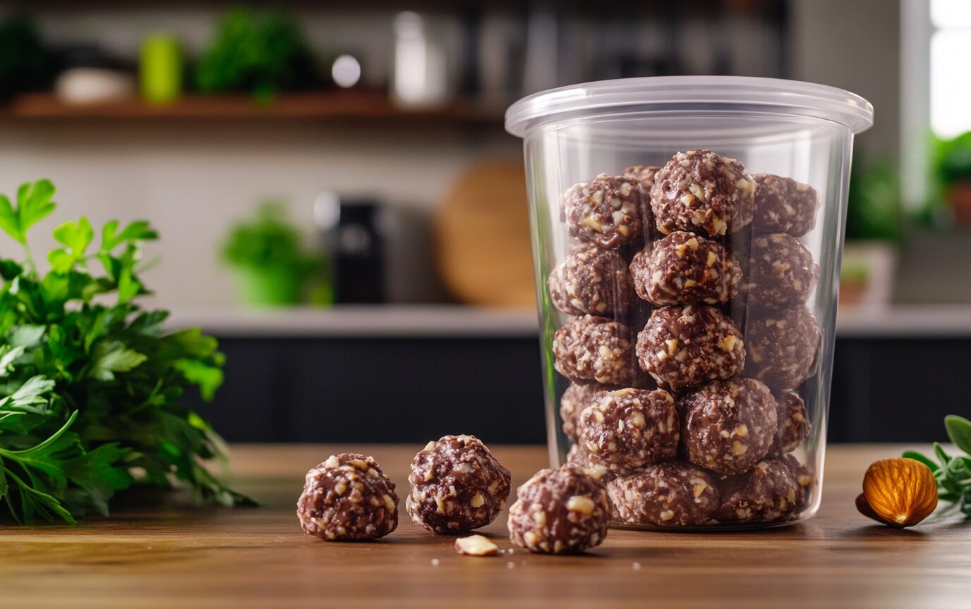 No-Bake Chocolate Nut Bites - Light Orange Bean