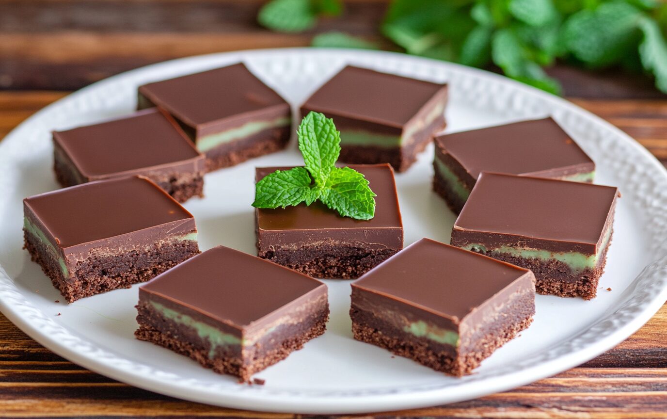 #1 Favorite No-Bake Mint Chocolate Bars - Light Orange Bean