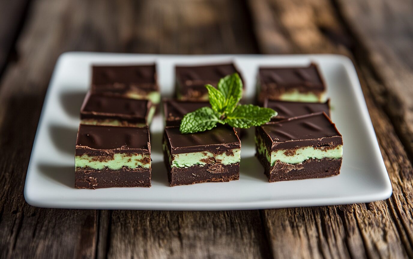#1 Favorite No-Bake Mint Chocolate Bars - Light Orange Bean