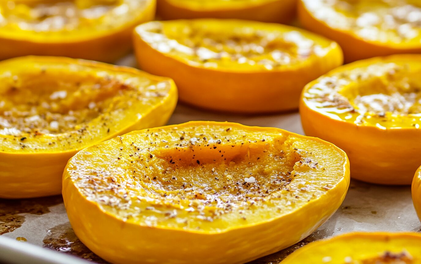Vegan Roasted Stuffed Squash - Light Orange Bean