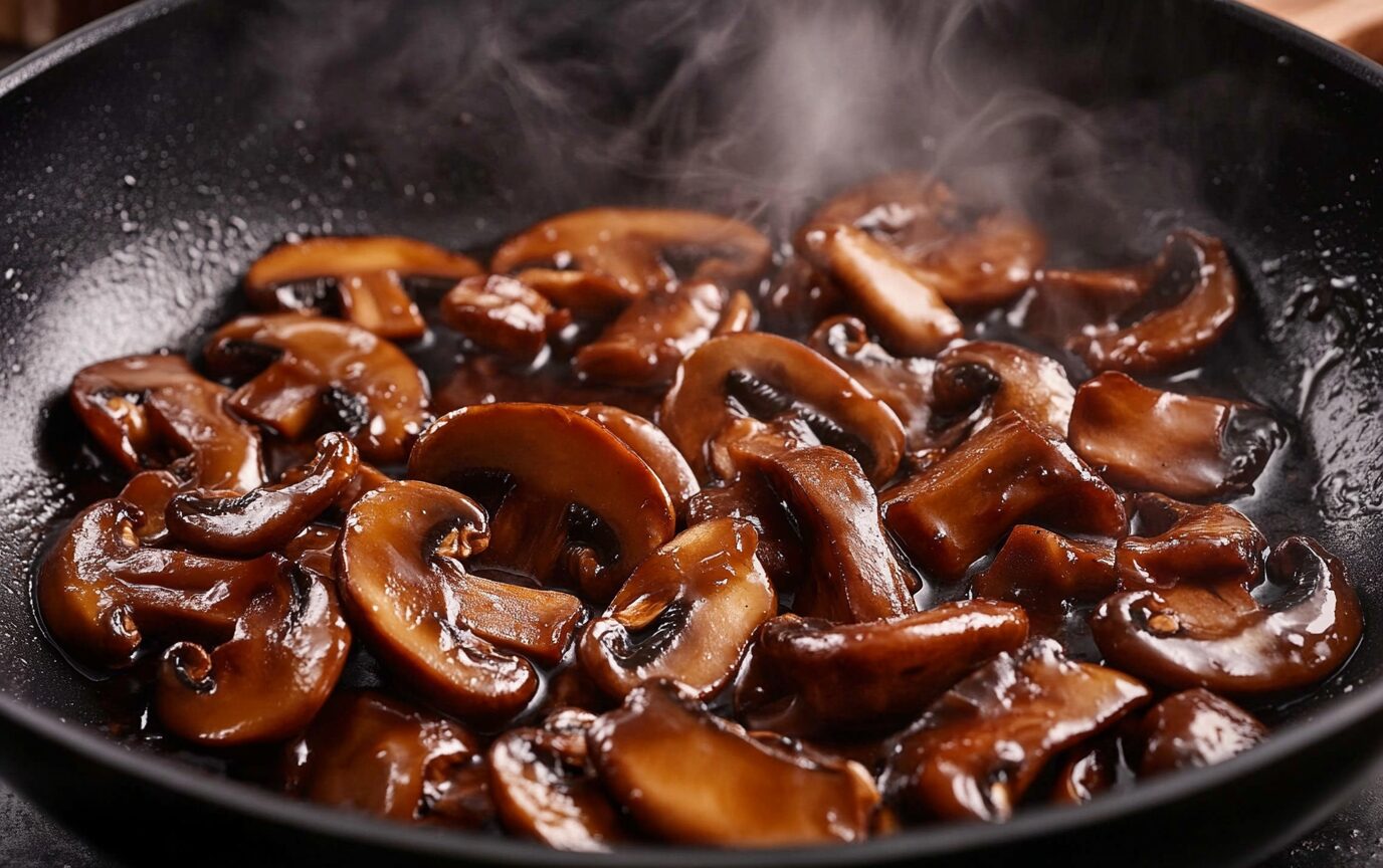 Glazed Shiitake Delight - Light Orange Bean